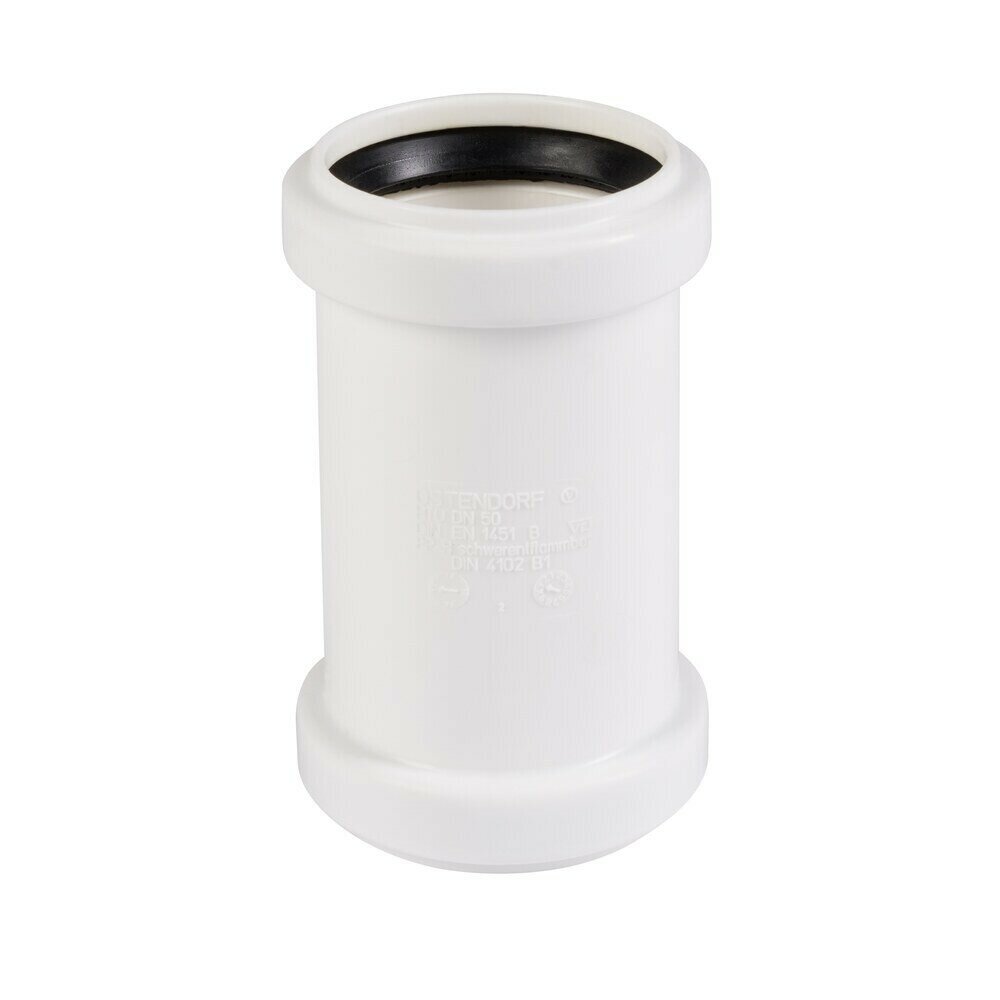Муфта Ostendorf HTU d50 мм пластиковая белая для внутренней канализации