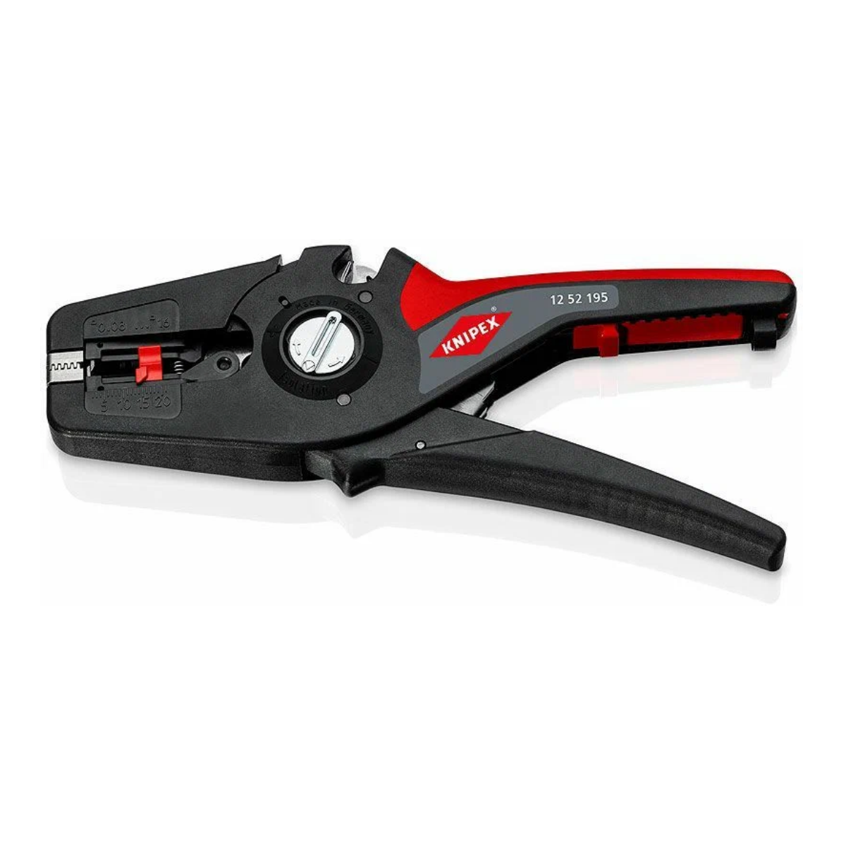 Автоматический стриппер KNIPEX KN-1252195SB черно-красный, быстросменная кассета с лезвием кабель d 0,16-2,3мм