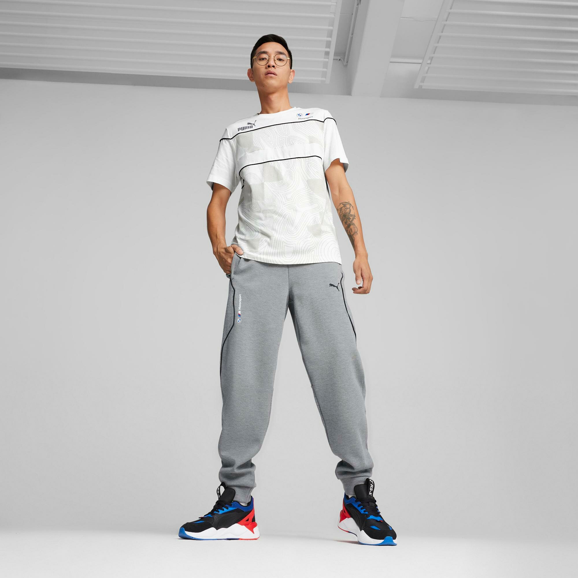 Брюки PUMA BMW MMS Sweat Pants, reg/cc, размер S, серый1 — фото 1