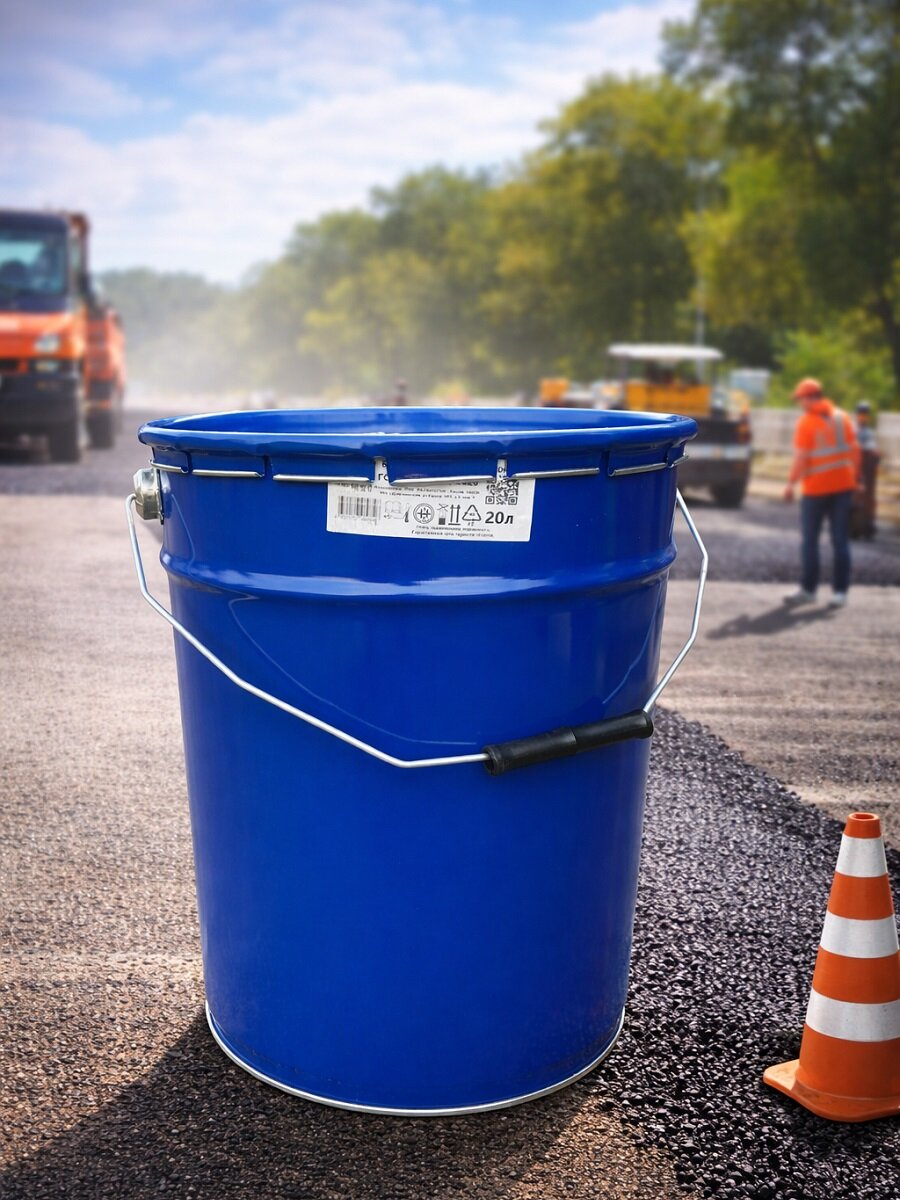 Эмульсия битумная дорожная катионная эбдк С , мет. барабан 20 литров, ГОСТ 58952.1-2020