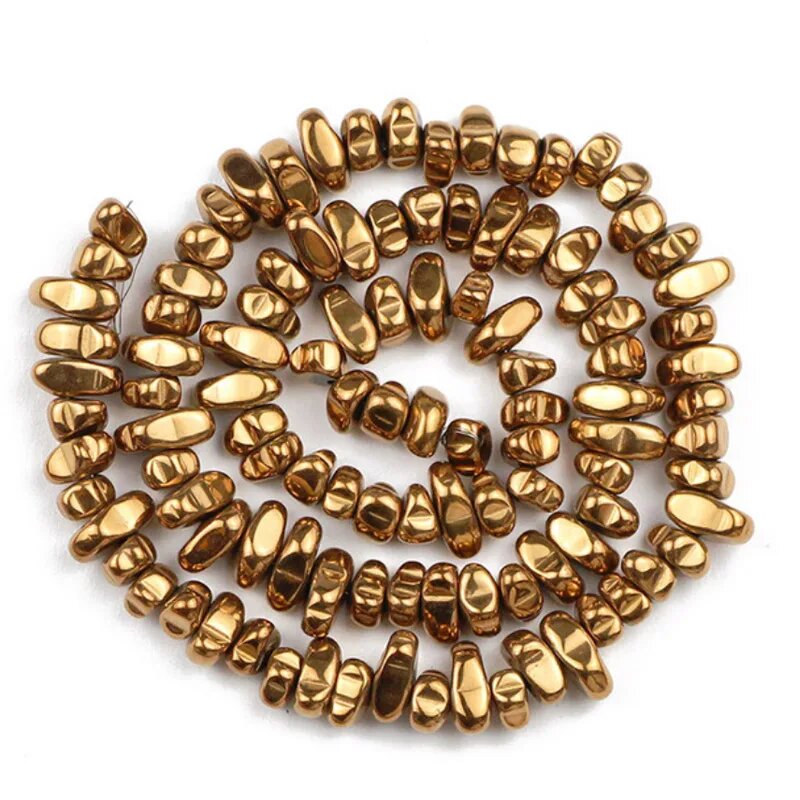 Натуральный гематит, нерегулярный гравий золотого цвета/посеребренный разделитель, свободные бусины для фото, аксессуары для рукоделия