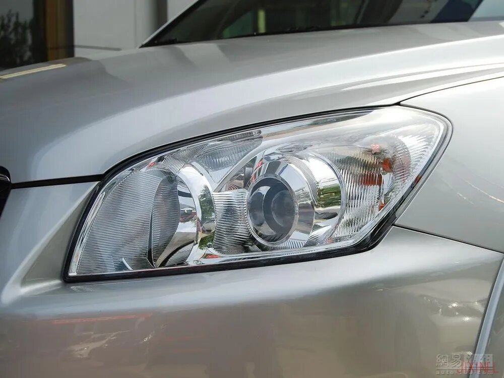 Стекло фары для Toyota RAV4 2009-2012, комплект 2 шт, прозрачное