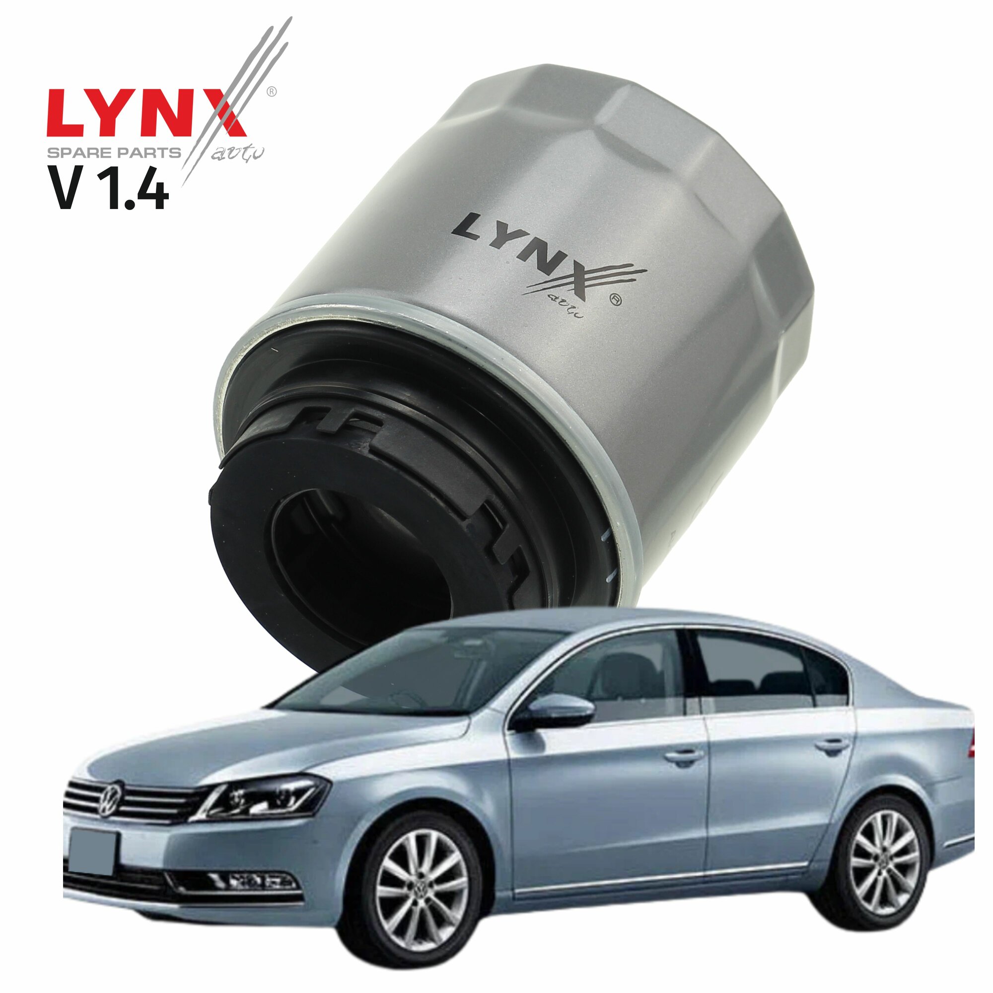 Фильтр масляный Volkswagen Passat (7) B7 V1.4 122 лс CAXA 2010 - 2014, 1шт LYNXauto