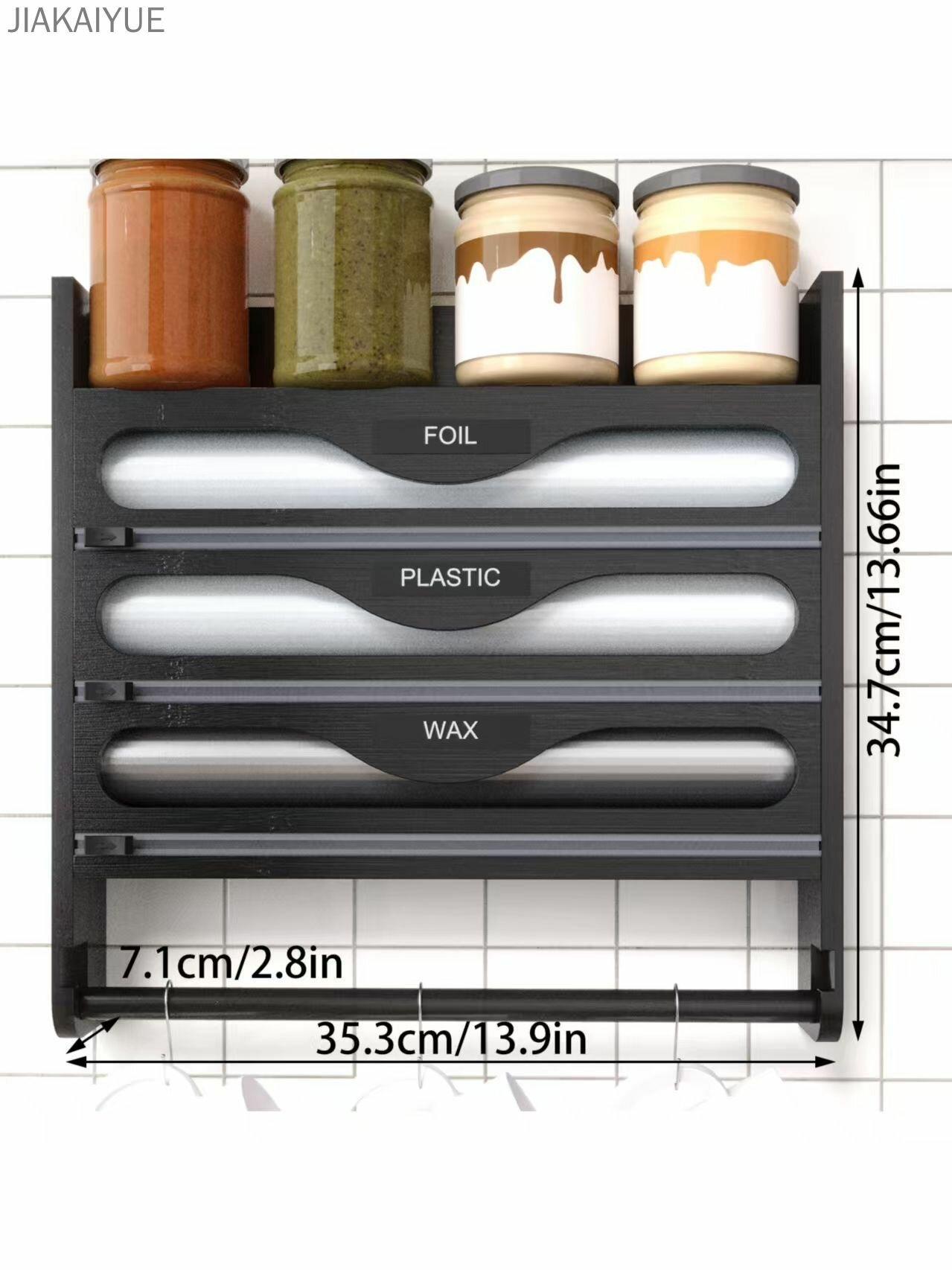 Диспенсер для фольги и пищевой пленки, Lumberlight деревянный с резаком / кухонные аксессуары для удобного хранения