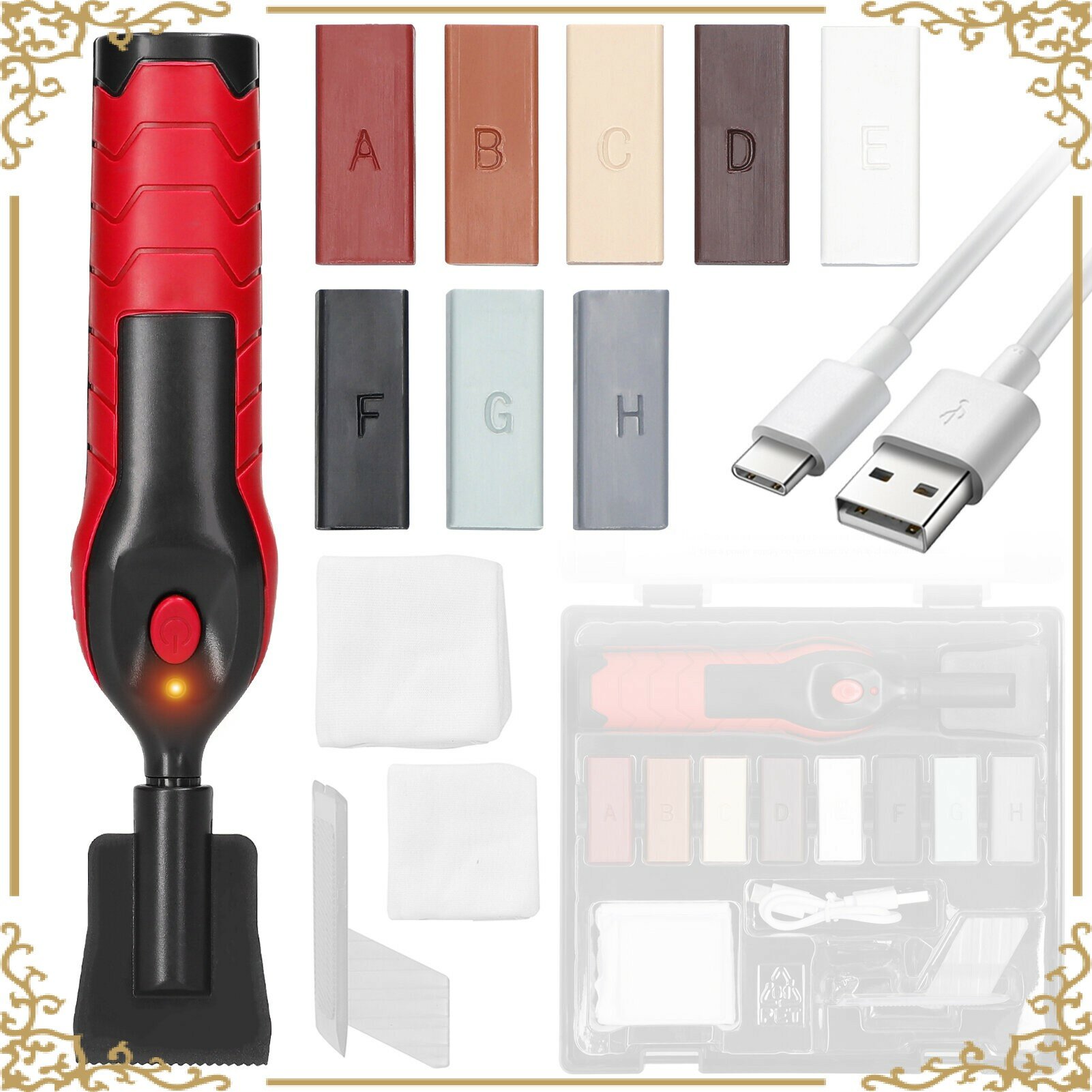 Эксклюзивный набор для реставрации керамогранита и плитки, ручной инструмент многофункционального назначения, применяемый для заполнения трещин и царапин на мебели