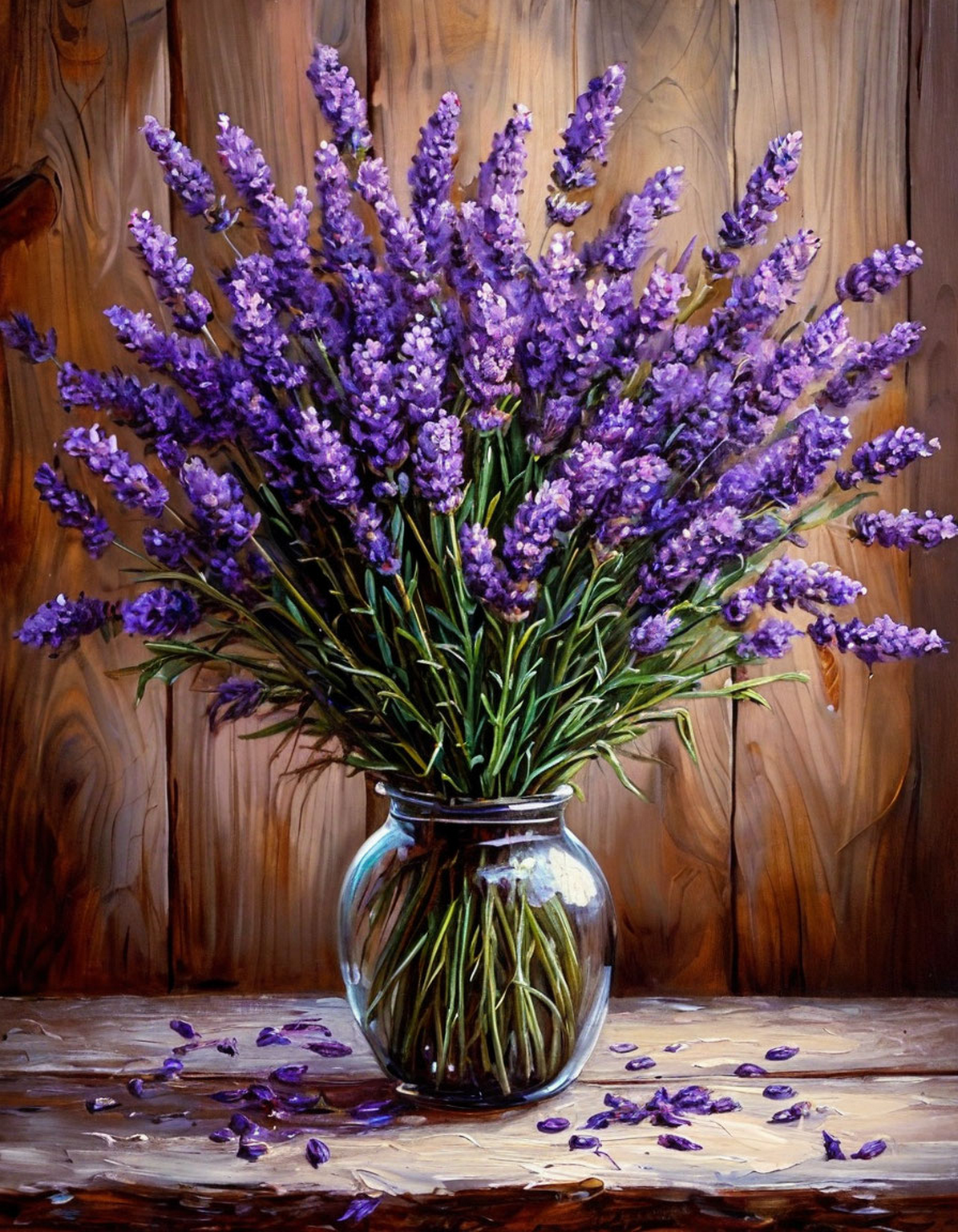 Картина по номерам "Лаванда", хлопковый холст на подрамнике 40х50 см, акрил, 000 Art Hobby Home