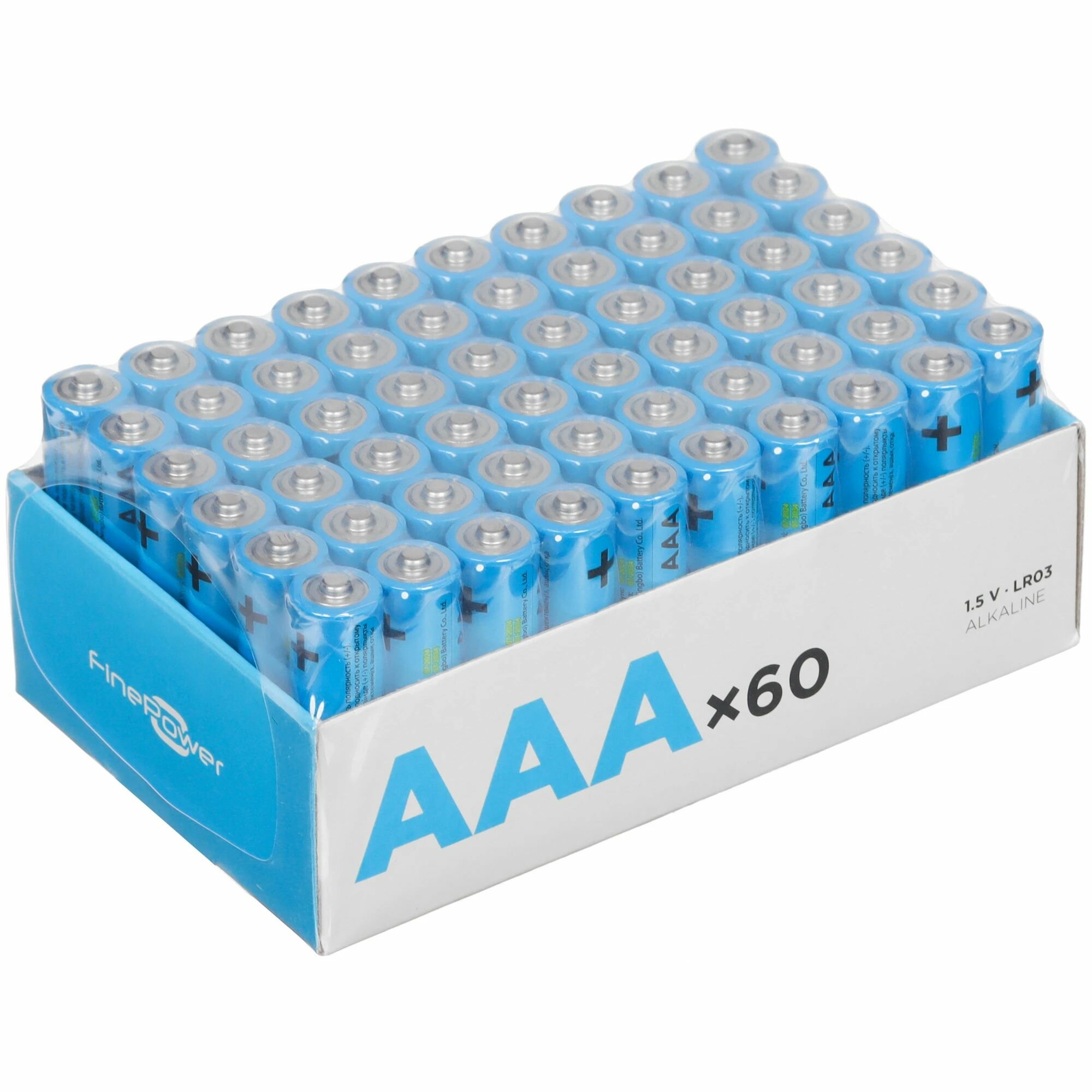 Батарейка FinePower AAA (LR03/FR03) щелочная (LR) 60 шт