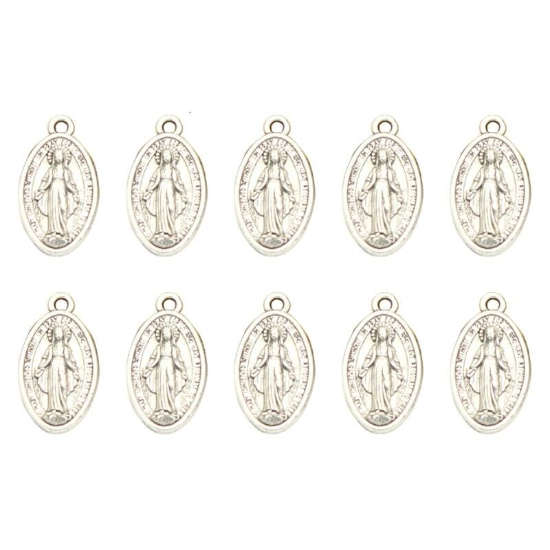 Медальон «Дева Мария» винтажный овальный, A