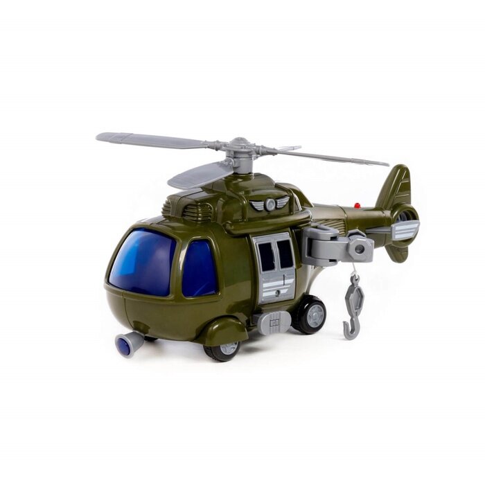 Вертолёт военный «Импульс», инерционный, со светом и звуком