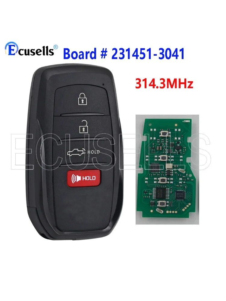 4 кнопки умный дистанционный брелок без ключа для Toyota Tacoma Tundra 2022 2023 4B 314.3MHz 3041