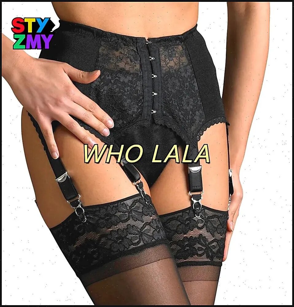 Пояс для чулок "杂志", регулируемые, кружевной, черный, женский