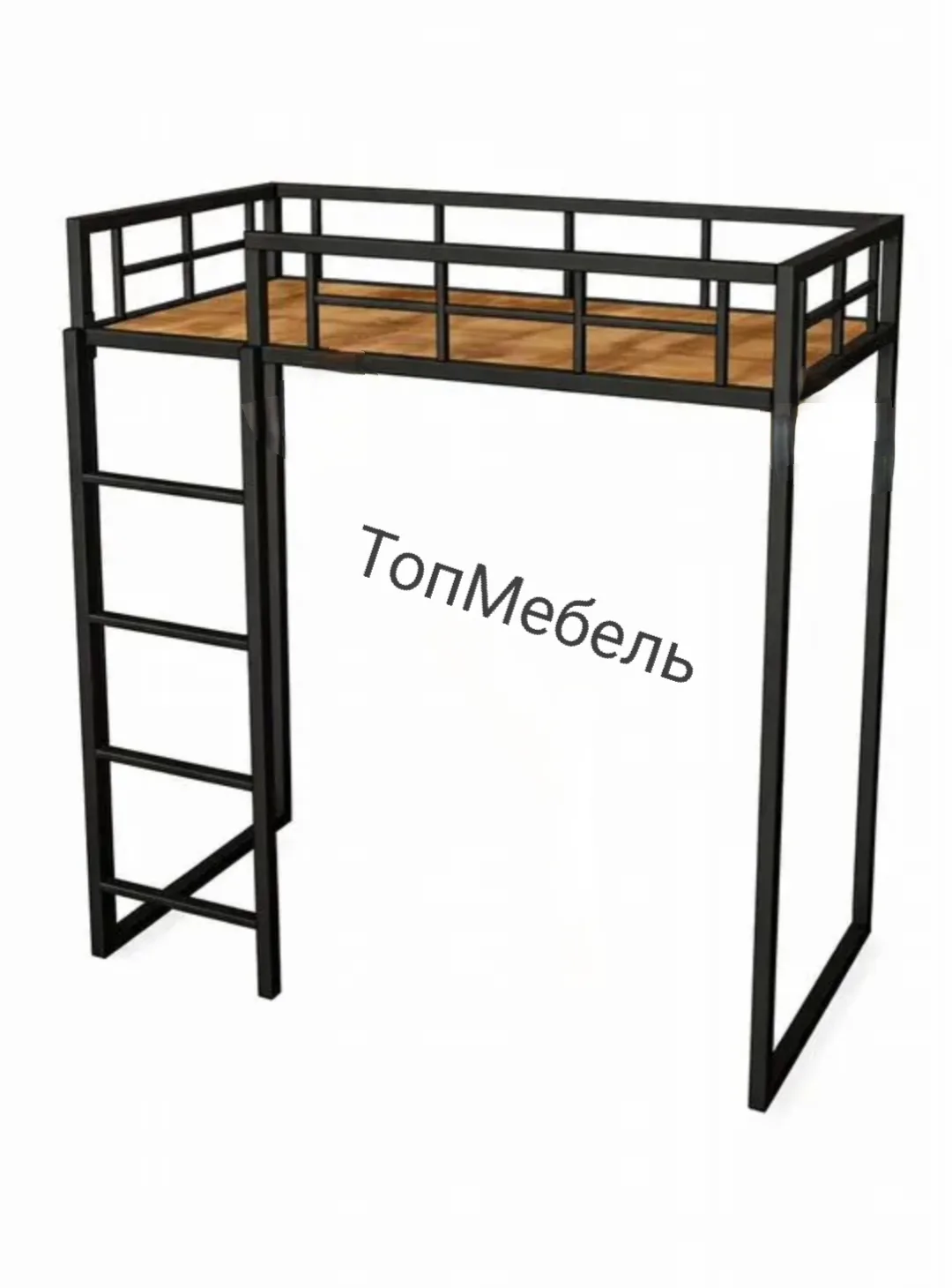 Кровать чердак Мега 160*200*190 см лофт чёрная