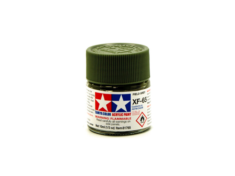 XF-65 Field Grey flat, acrylic paint mini 10 ml. (Полевой серый матовый) Tamiya 81765
