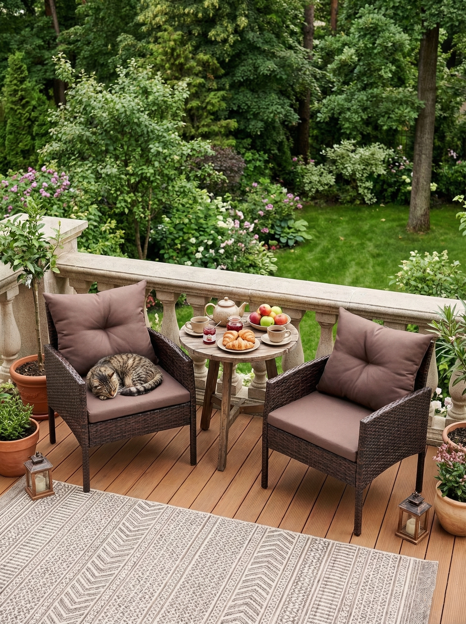 Комплект из 2-х кресел из искусственного ротанга Фьорд-2 (Fjord-2), шоколад