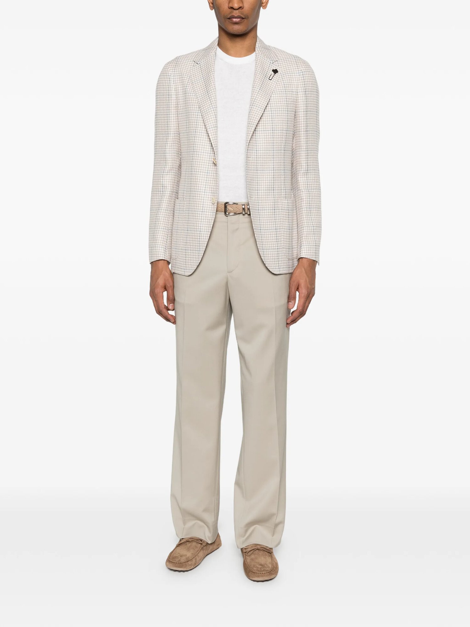 Пиджак Lardini Single-breasted checked blazer, размер 48, разноцветный — фото 1