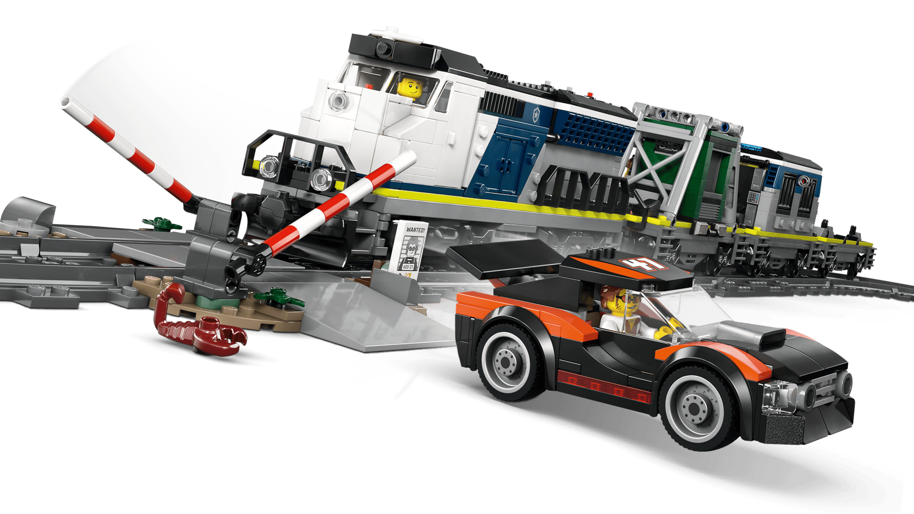 Конструктор LEGO City 60508 Ограбление полицейского поезда, 1313 дет. — фото 1