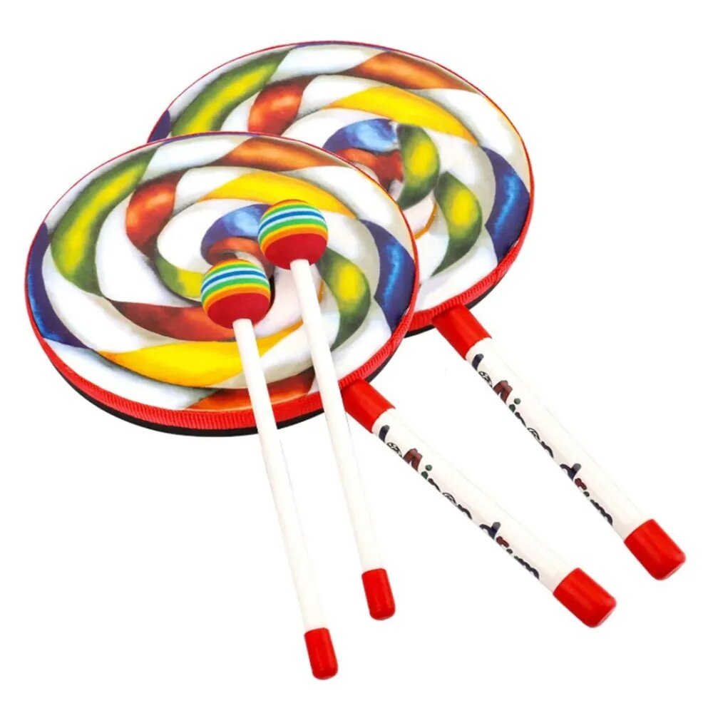 Orff Inruments 2 упаковки барабанов Lolli 6 дюймов Dan Props