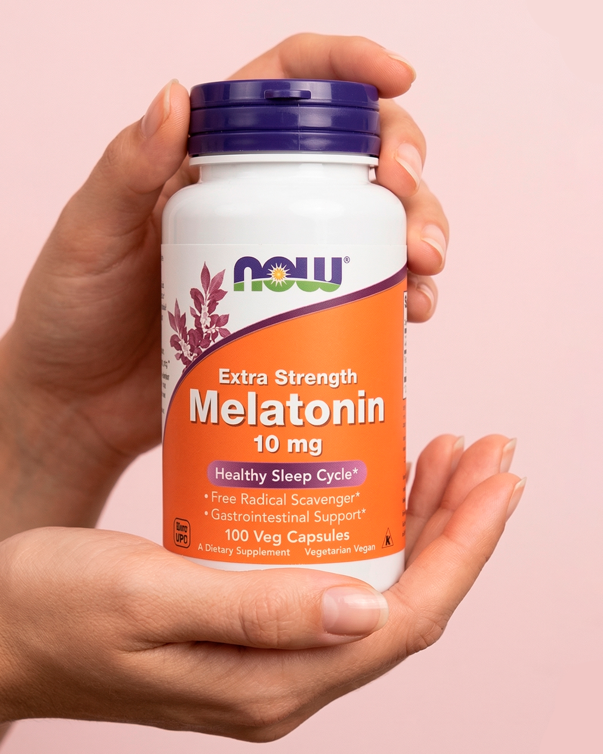 NOW Foods Мелтонин 10 мг – 100 капсул | для улучшения сна, поддержка биоритмов, ночной отдых, мелатнин формула