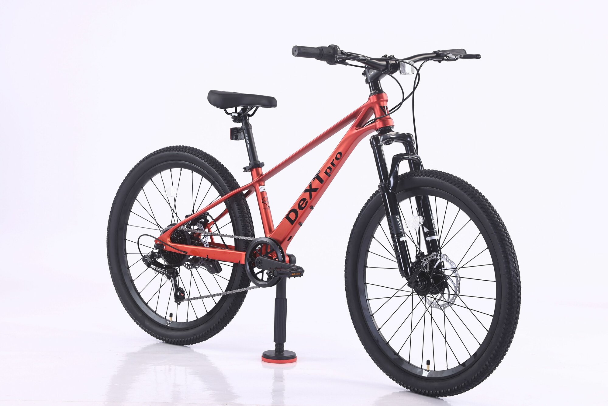 Велосипед DeXTpro детский скоростной горный колеса 24 дюйма, рама 12, красный