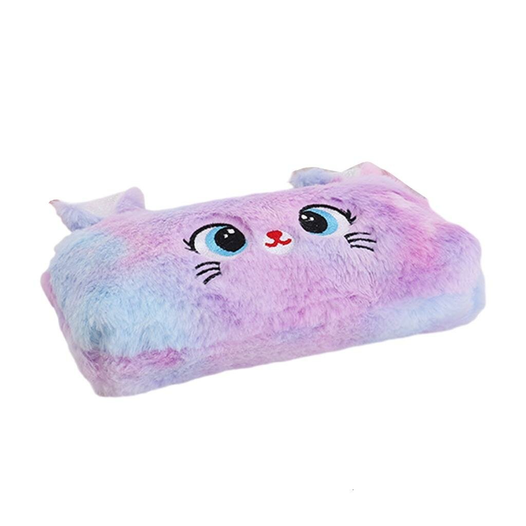 Плюшевый карманный органайзер для карандашей, Фиолетовый цвет