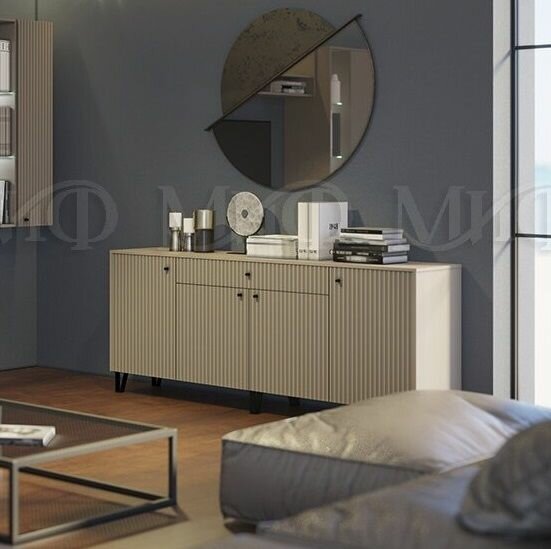 Оливия Комод (металл) (Шарли Мокко, Глиняный Серый)