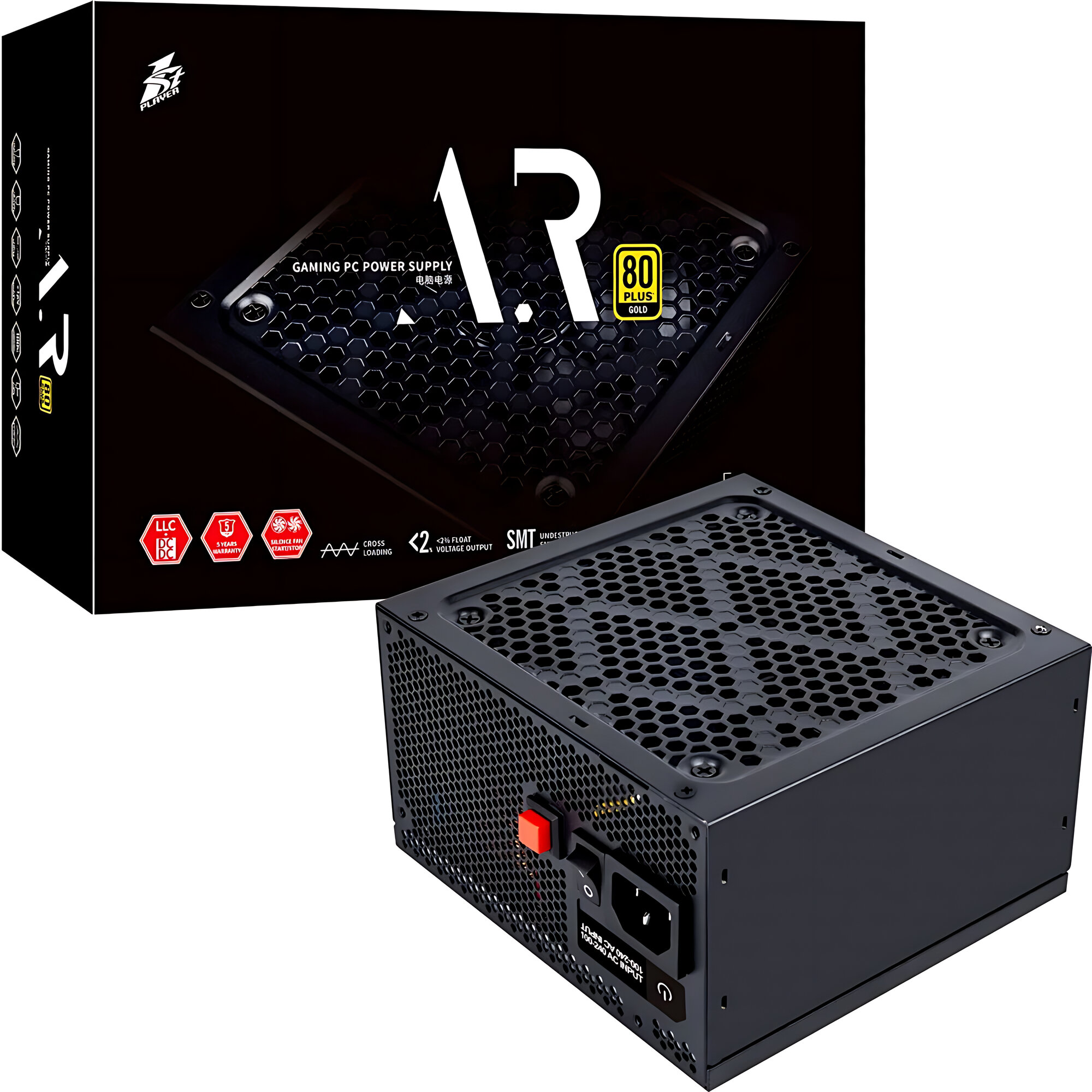 Блок питания 1STPLAYER 750W ARMOUR, 120 мм, 80 PLUS Gold (PS-750AR)