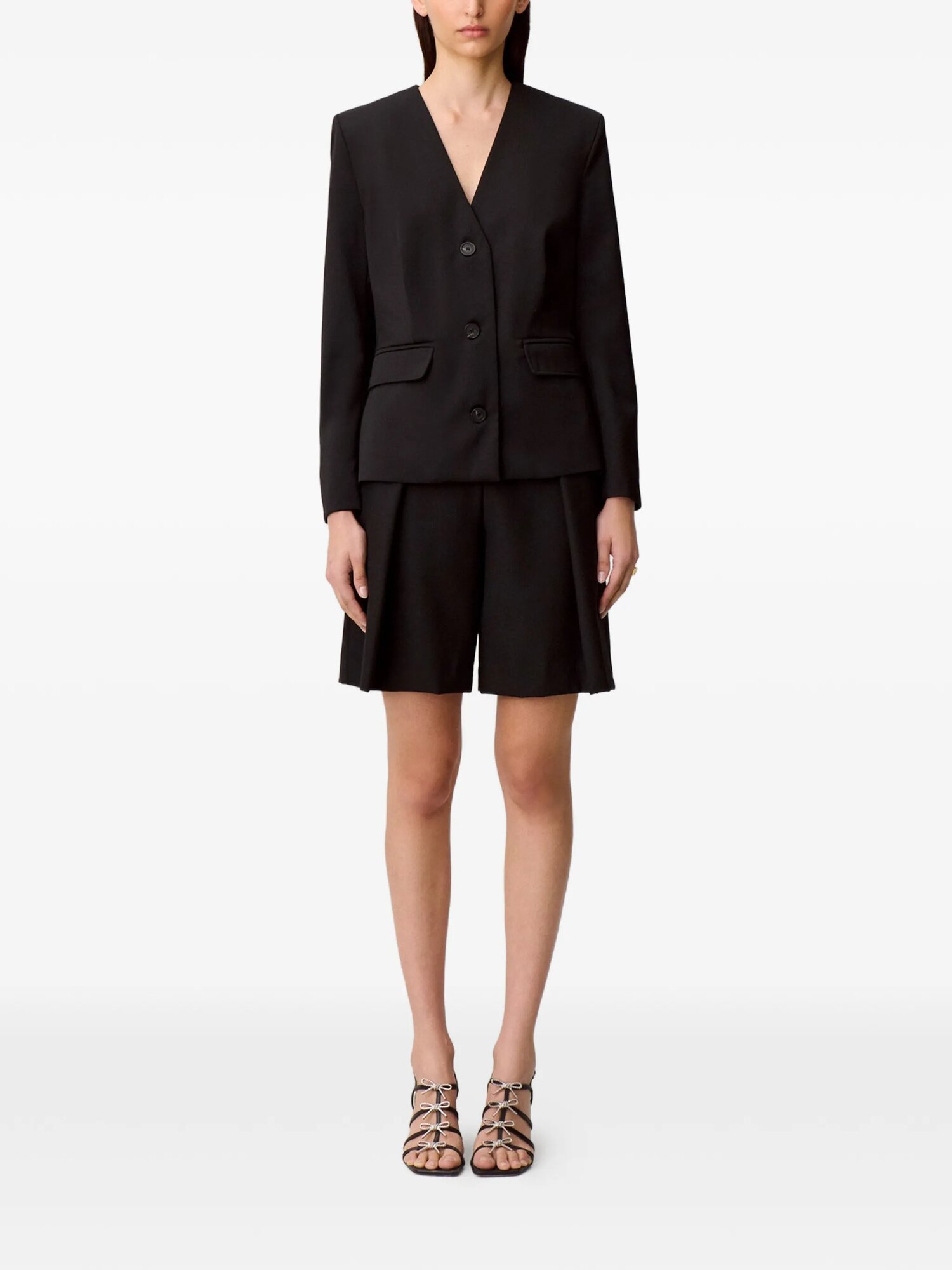 Пиджак CLAUDIE PIERLOT Button pocket blazer, размер 34, black/black — фото 1