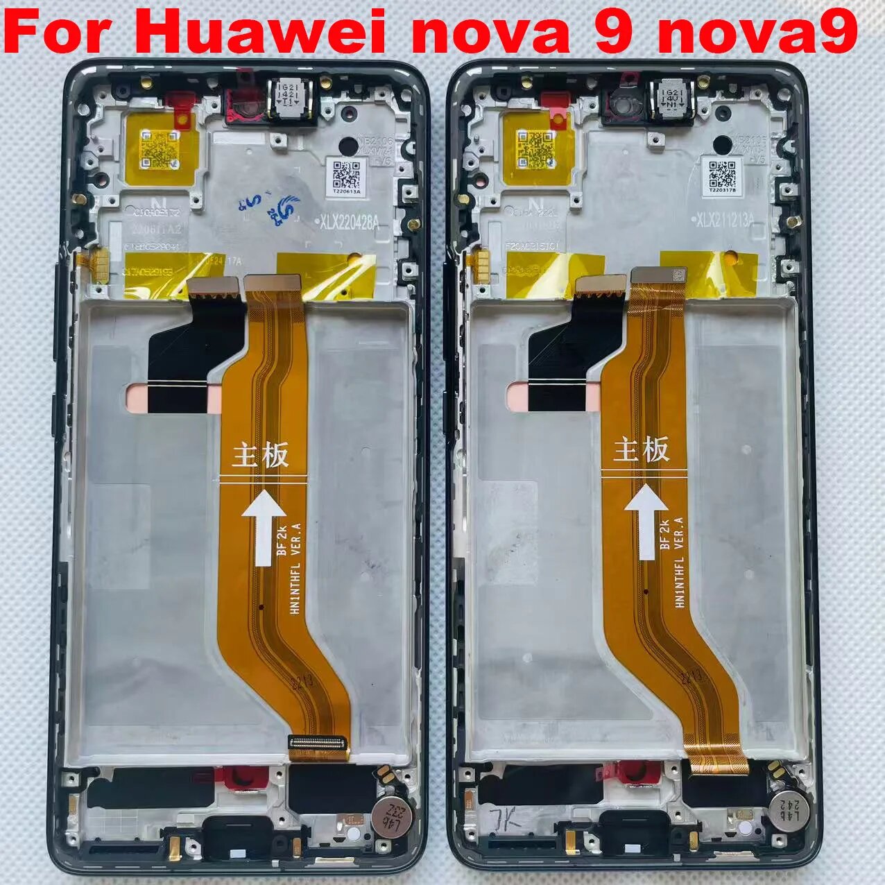 Оригинальный 6,57 "Лучший для Huawei nova 9 nova 9 NAM-AL00, NAM-LX9, дигитайзер Black With Frame