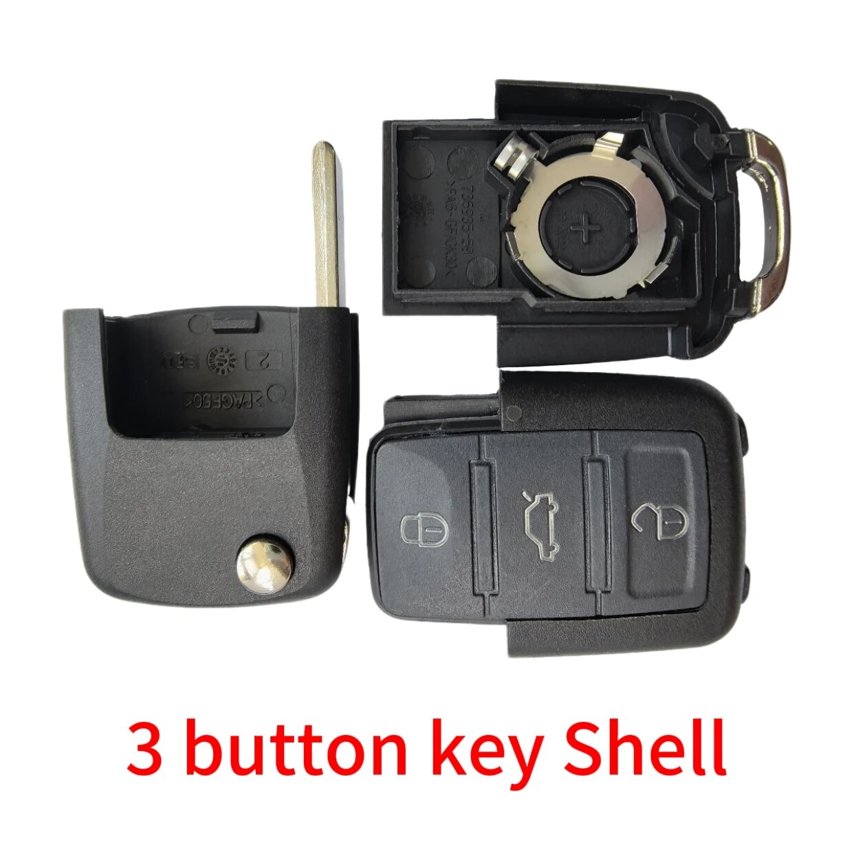 Корпус ключа VW 3 кнопки, 3BT-Shell, 2шт