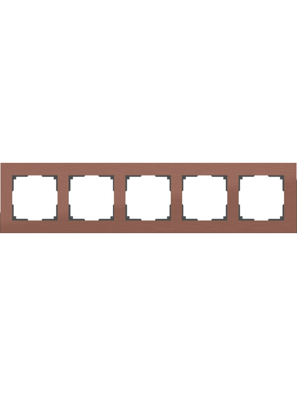 Рамка Aluminium 5Р коричневый алюминий W0051714 / WL11-Frame-05