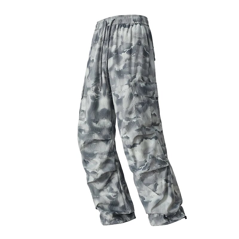 Мужские брюки карго Tie Dye серые, XL (75-85 кг)
