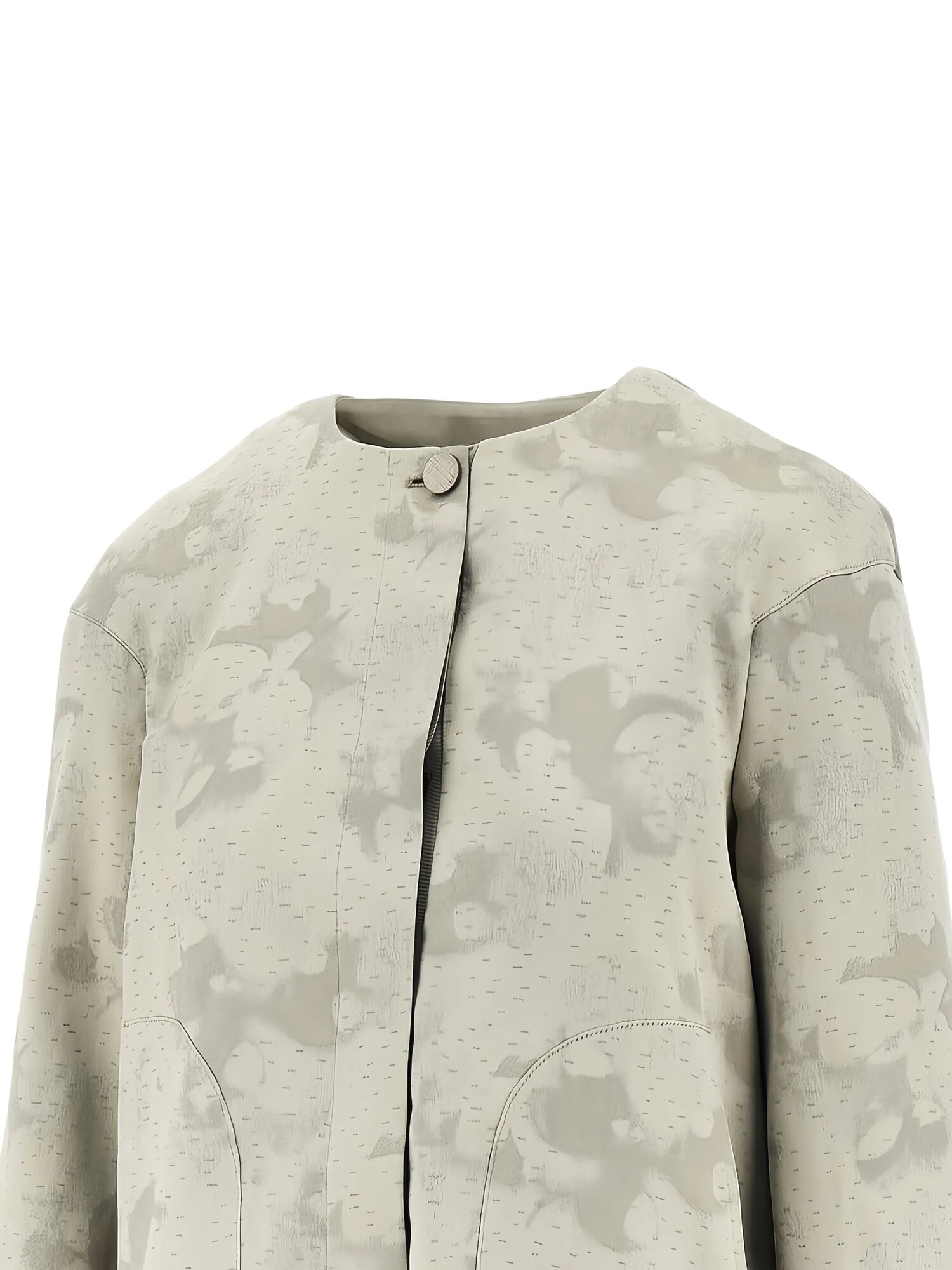 Куртка EMPORIO ARMANI Camouflage-print jacket, размер 44, grey — фото 1