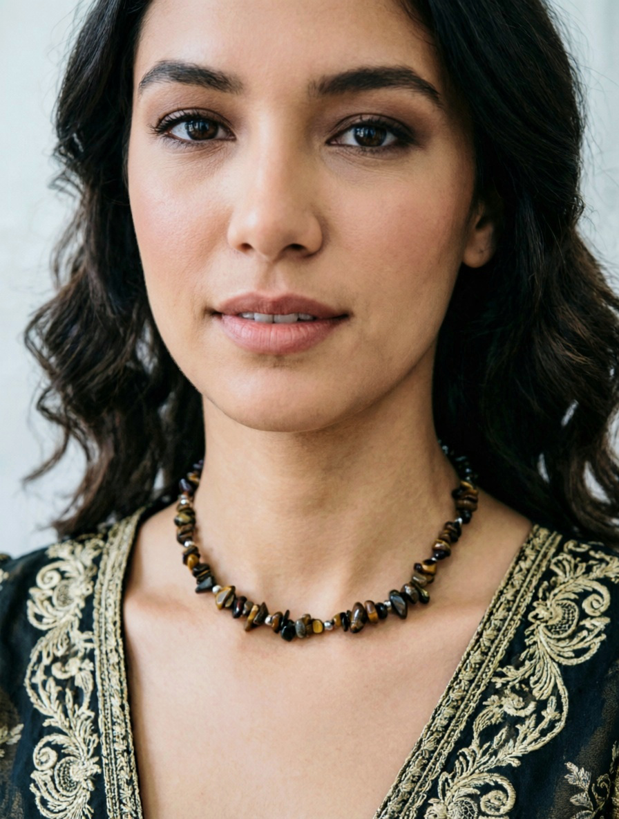 Чокер ENJOY Украшения из камней, бычий глаз, тигровый глаз