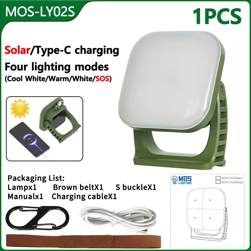 MOSLIGHTING Кемпинговый Фонарь LY01/LY02/LY02S/LY03/LY03S/LY04/LY06 9MOS-LY02S-G-1PCS