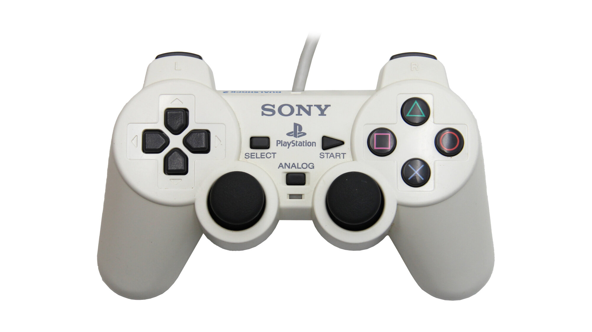 Геймпад проводной Sony DualShock 2 (White) для PS2