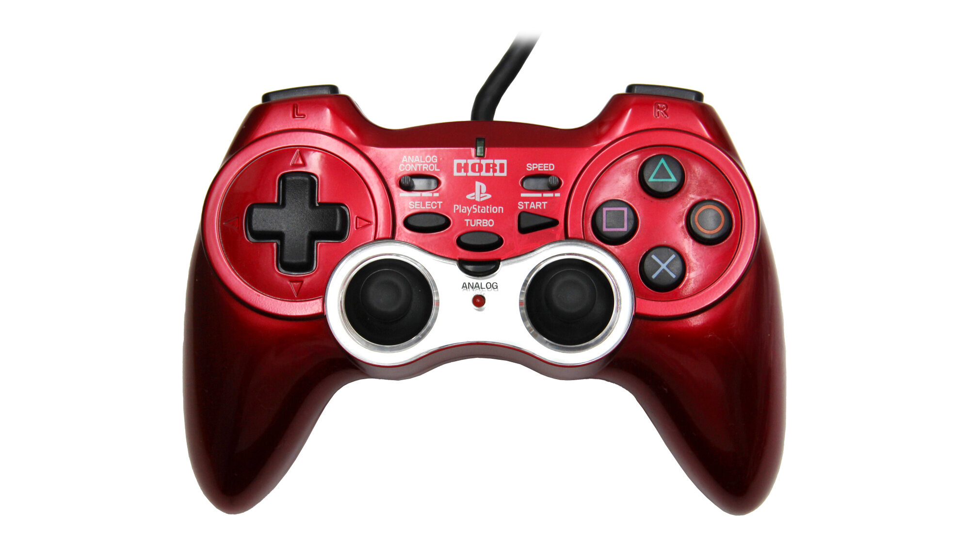 Геймпад проводной Hori Analog Sindou Pad 2 Turbo для PS2 красный