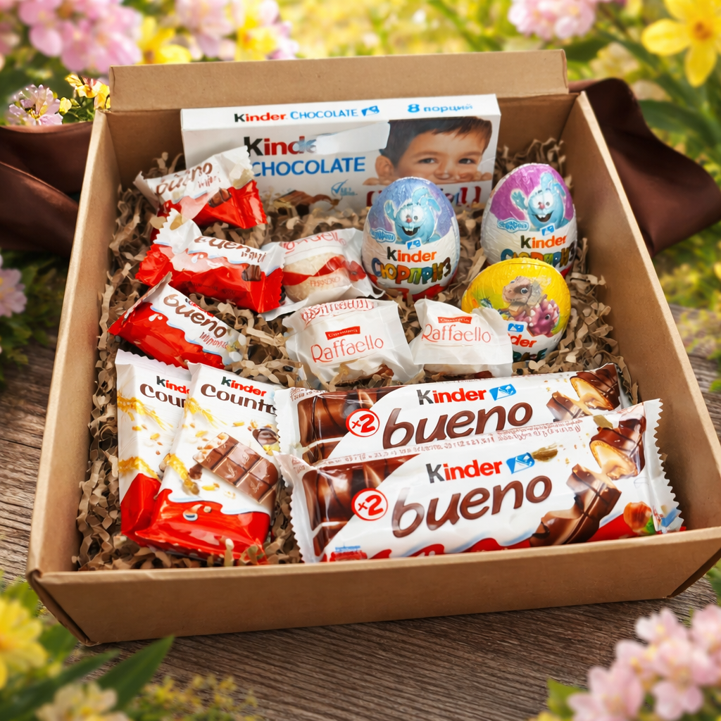 Сладкий подарочный набор Киндер сюрприз, вкусный бокс на любой праздник