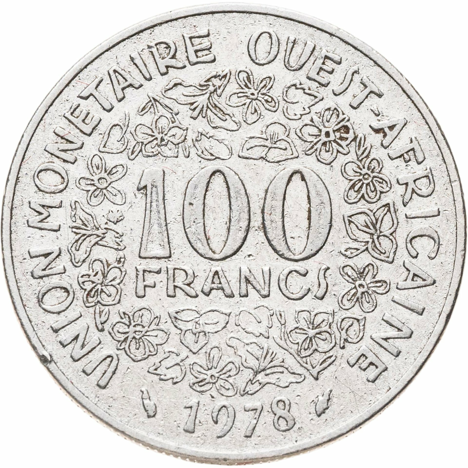 Западная Африка BCEAO 100 франков francs 1978, Никель, в сохранности VF