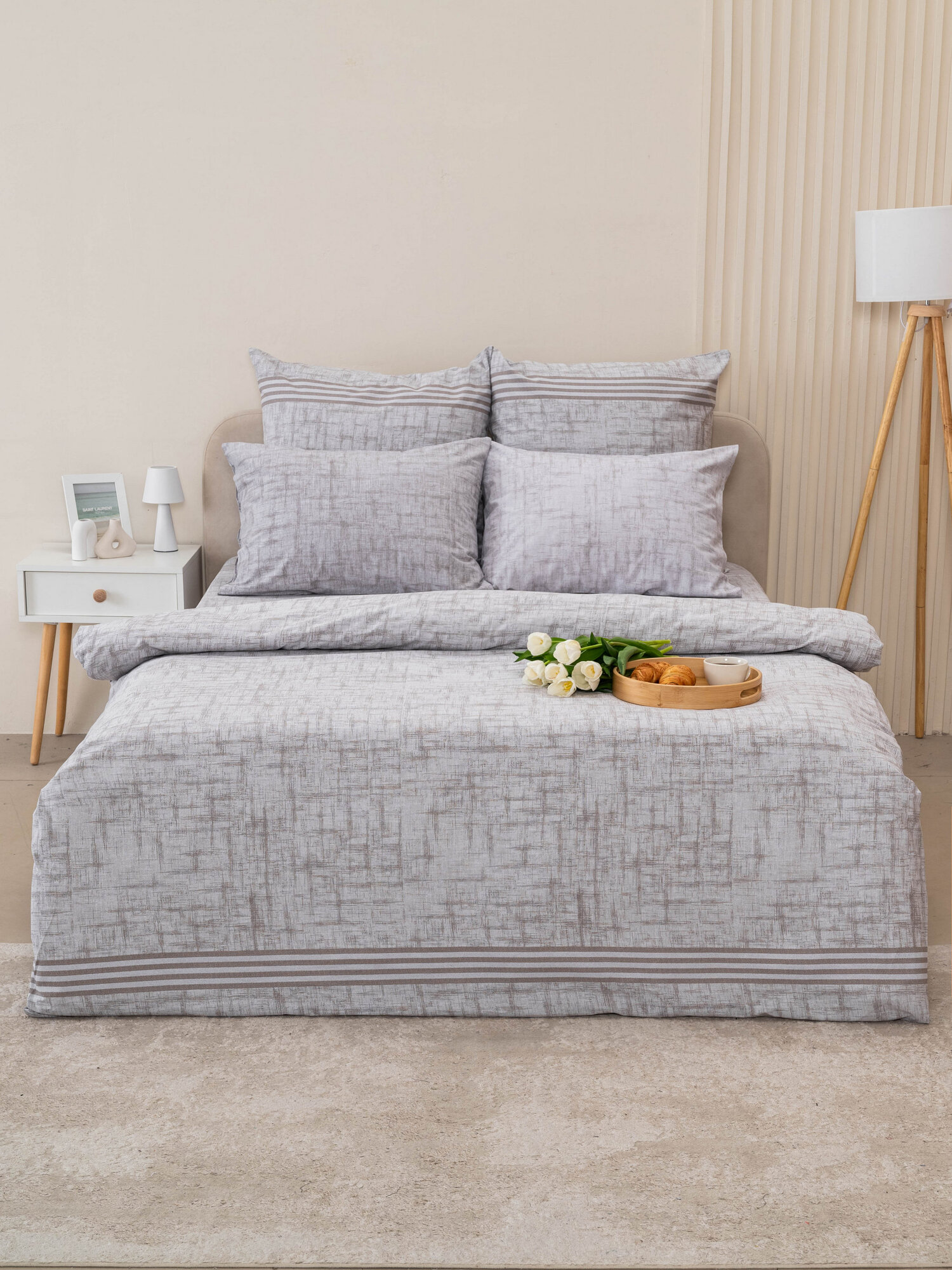 Постельное белье евро лен