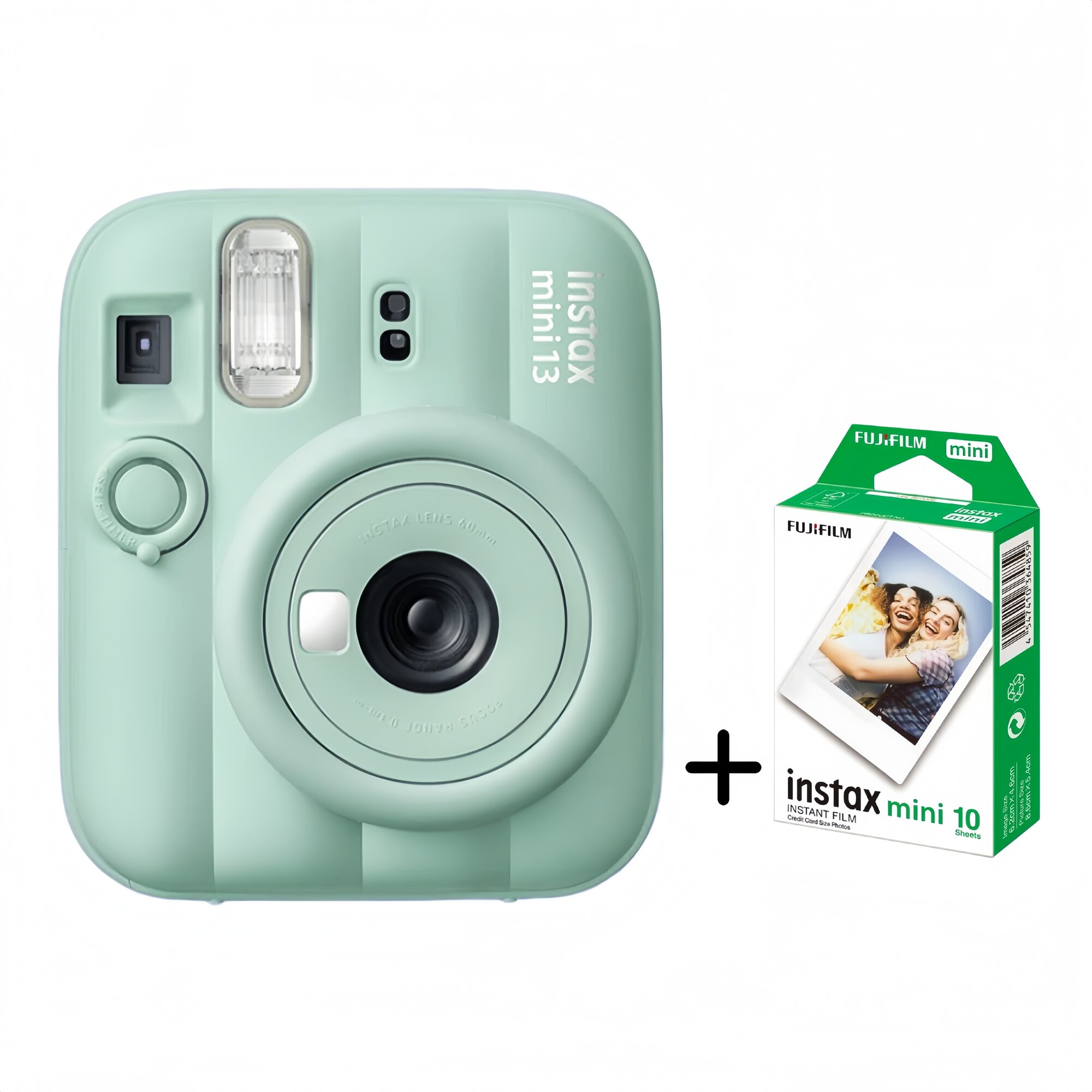 Fujifilm Instax mini 13(Включает 10 фотобумаг) Фотоаппарат моментальной печати Fujifilm Instax mini 13 Lagoon Green