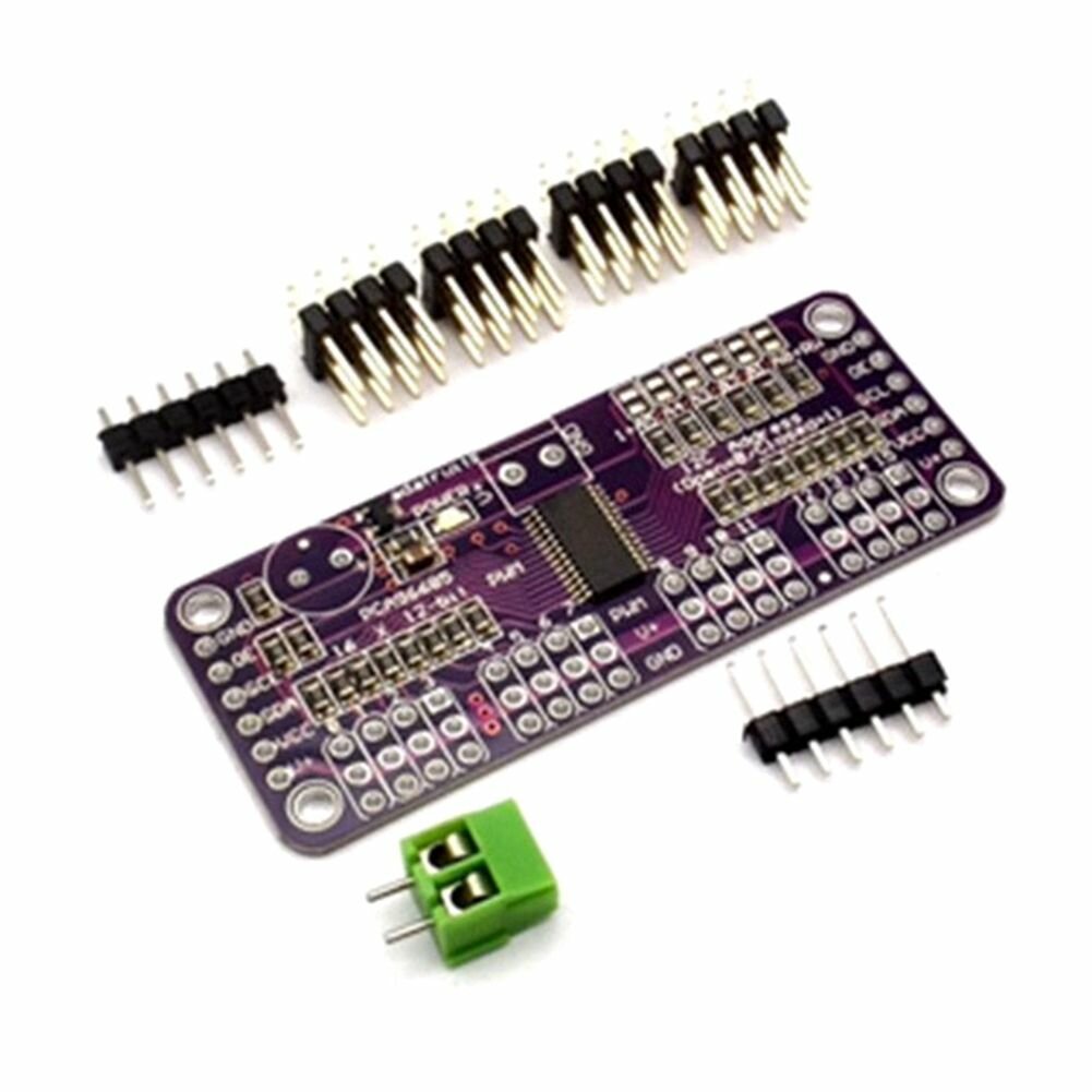 MCU-PCA9685 16-Канальный Серводрайвер 12-Битный Fm+I2C Bus PWM Контроллер Модуль Управления Сервоприводом 16 каналов 12 бит I2C шина