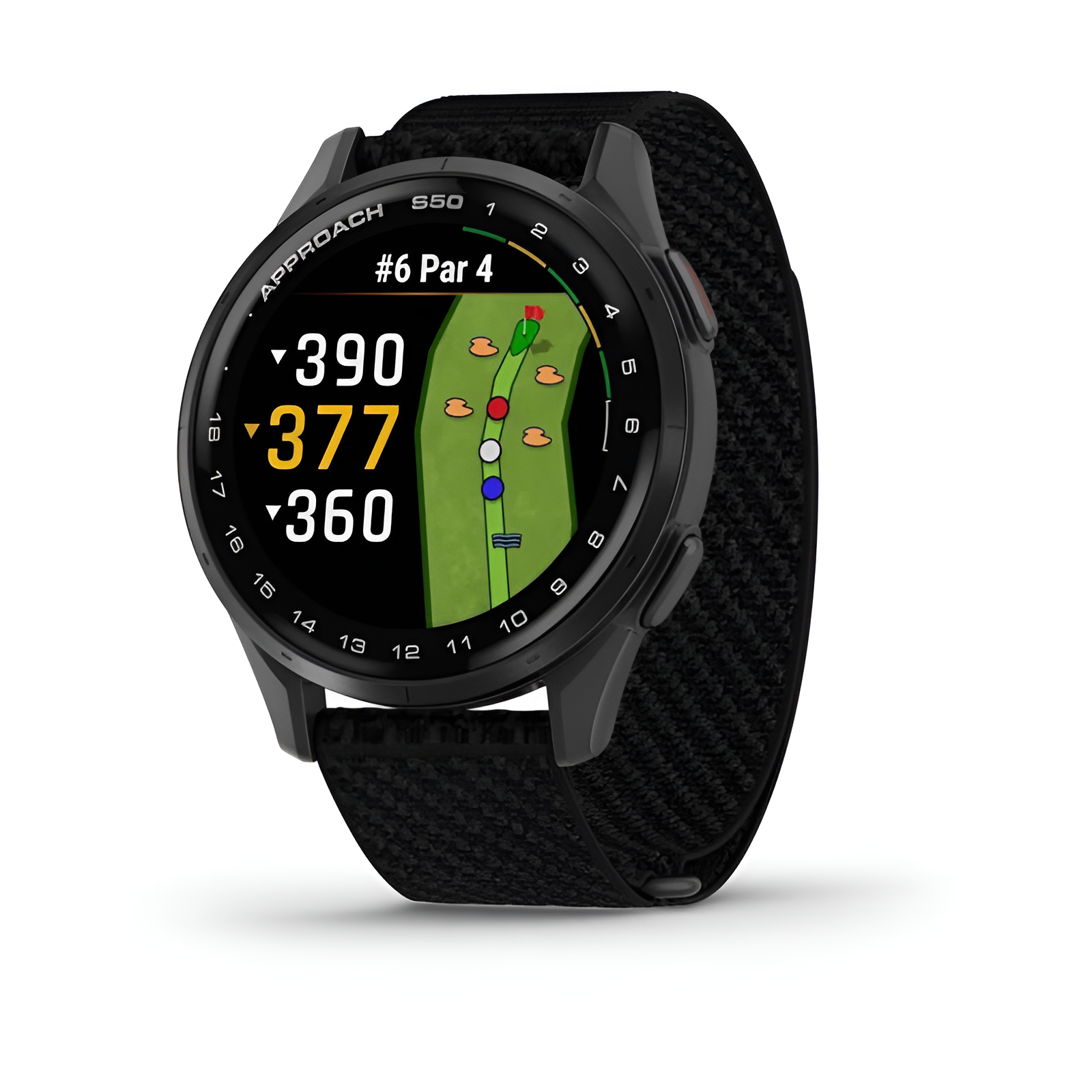 Часы Garmin Approach S50, 43mm, Black ComfortFit Nylon Band (010-03010-00)