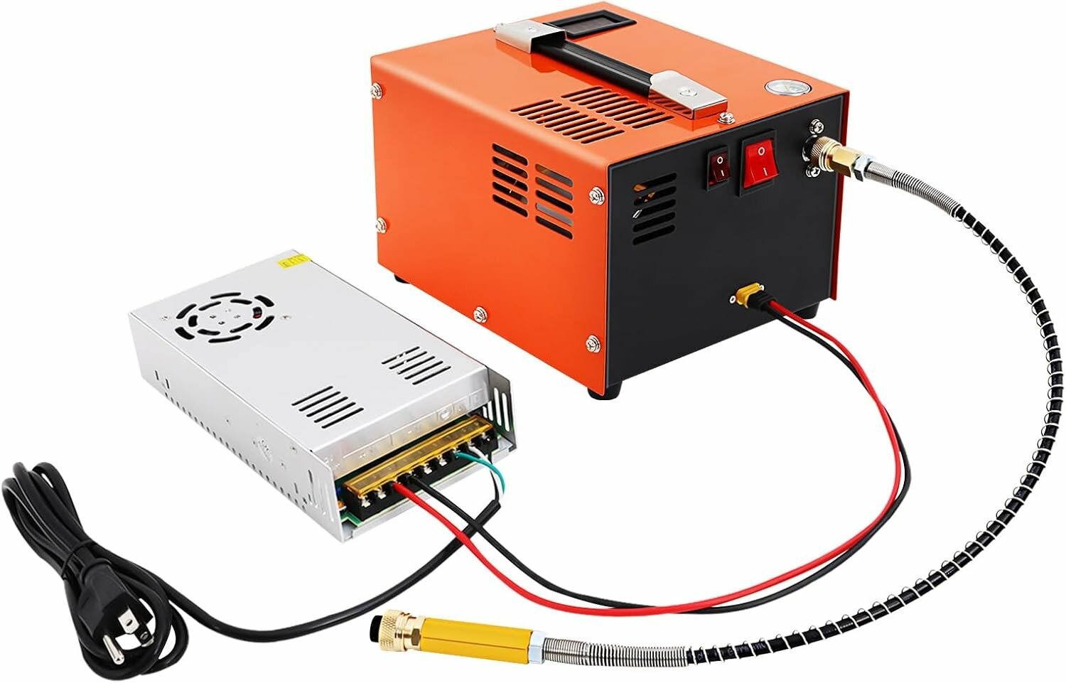 Воздушный компрессор высокого давления 300 бар/4500 фунтов на квадратный дюйм - портативный насос 2 В/0 В/220 В для пнев