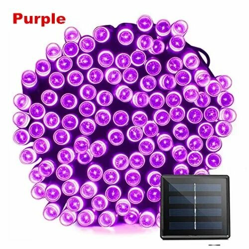 Солнечная гирлянда LED 50/100/200 светодиодов Фиолетовый, purple, 22M 200LEDs