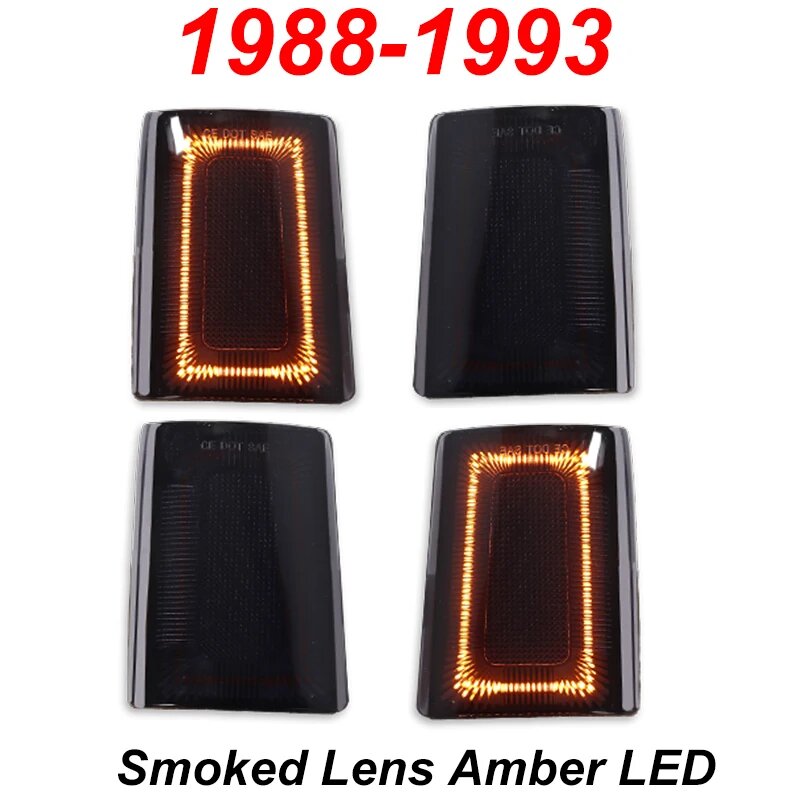 Боковые указатели Chevrolet Suburban/Tahoe 1988-1993, Smoked Lens Amber LED
