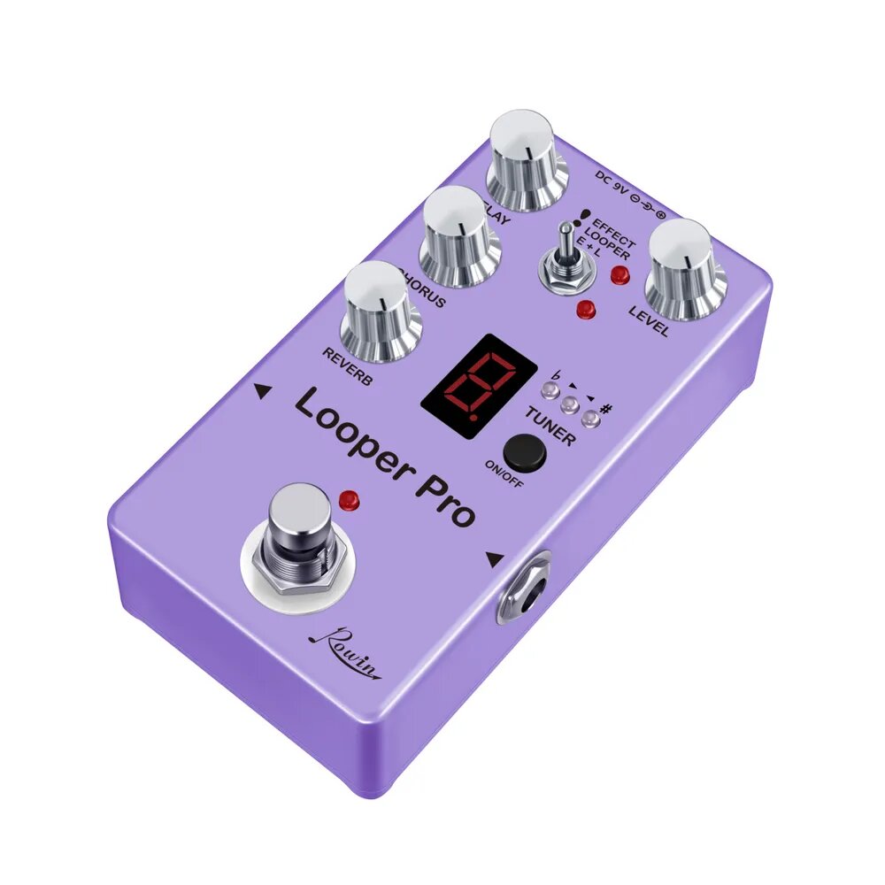 ROWIN RE-05 LOOPER PRO Педаль цифрового эффекта с ревербным эффектом задержки петель вместе с полным обходом металлического корпуса