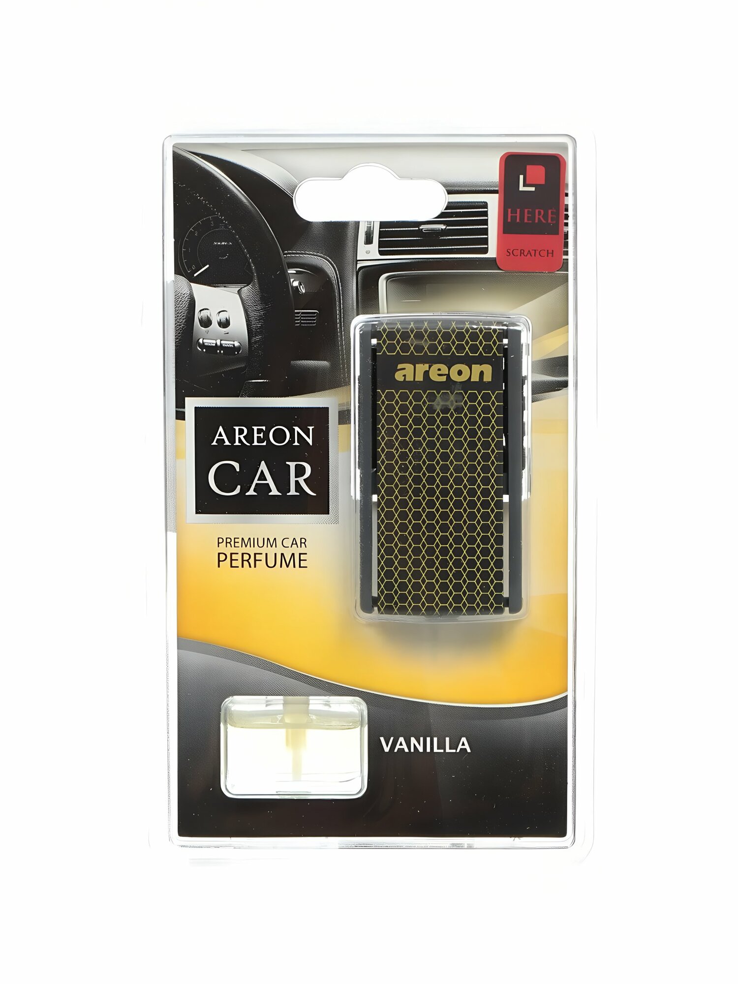 Ароматизатор в машину Areon Car box Superblister Ваниль, жидкий освежитель воздуха на дефлектор, 704-022-BL02, Болгария