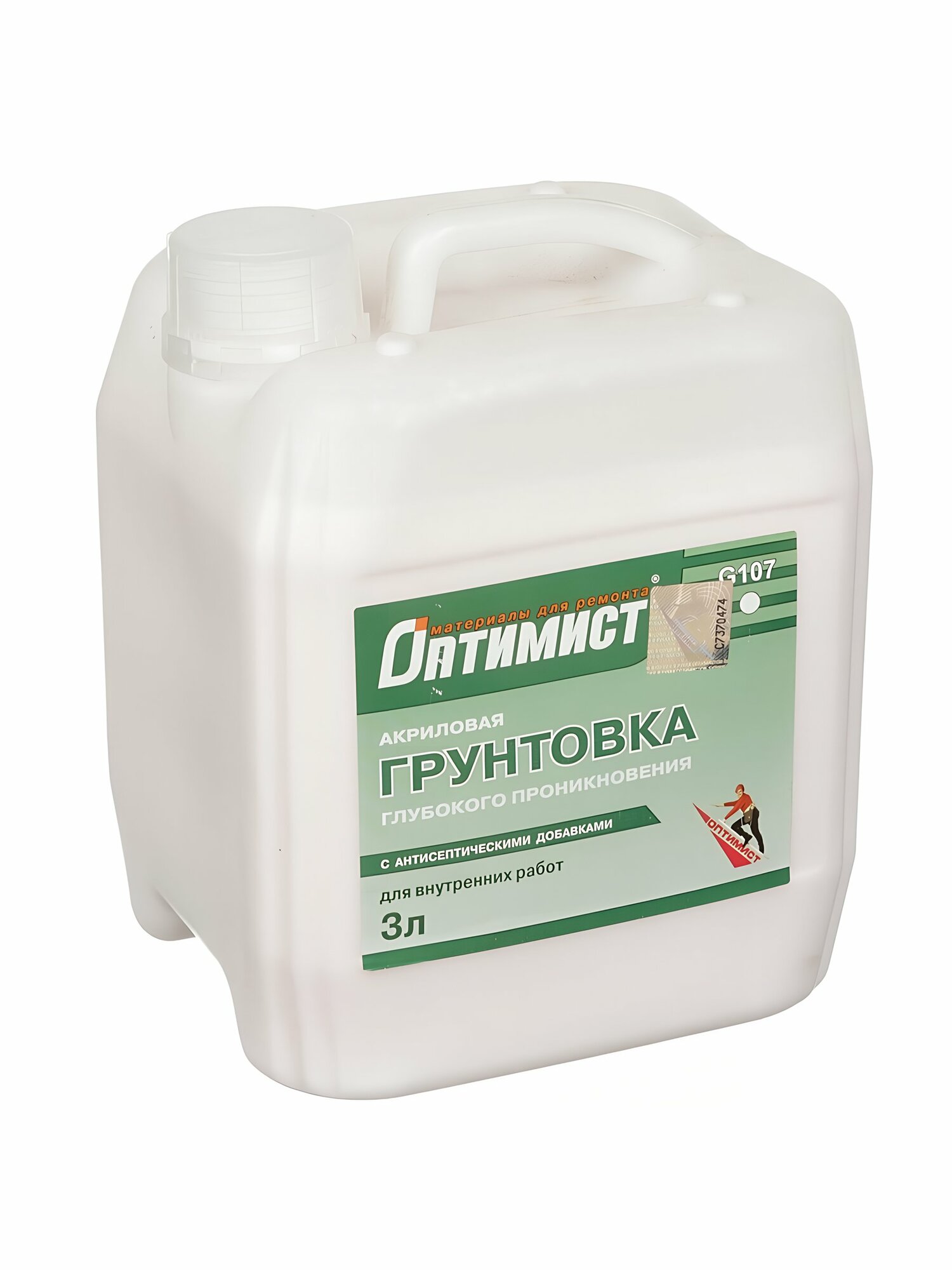 Грунтовка акриловая Оптимист G107, 3 л, глубокого проникновения