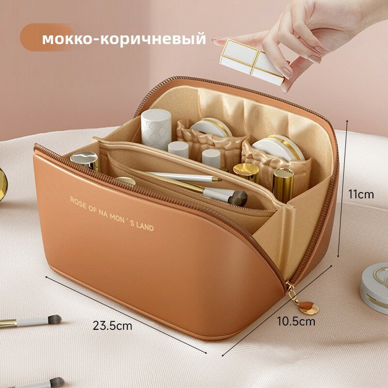 Дорожный набор для туалетных принадлежностей из экокожи, косметичка-органайзер, портативная сумка для ванных аксессуаров, путешествия, подвесная модель