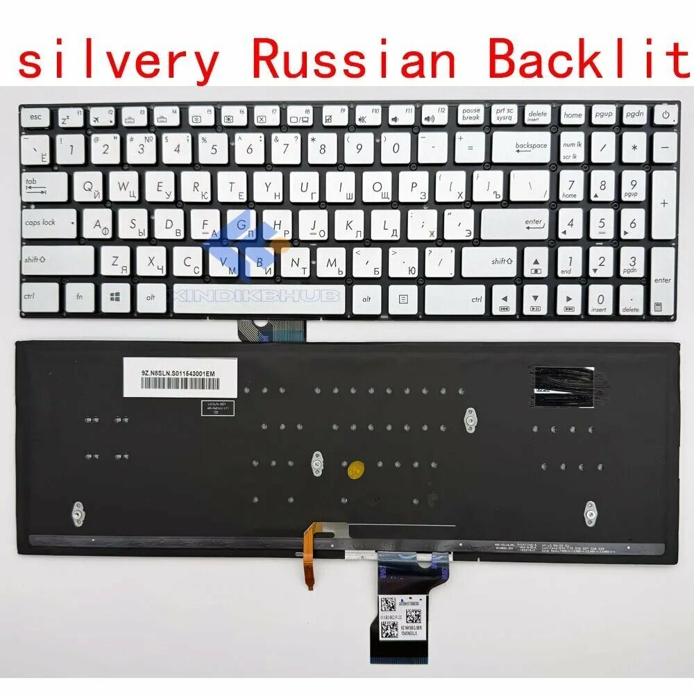Новая клавиатура для Asus ROG G501 G501J G501JW G501VW Zenbook Pro UX501 UX501JW UX501VW Серебряная клавиатура с подсветкой